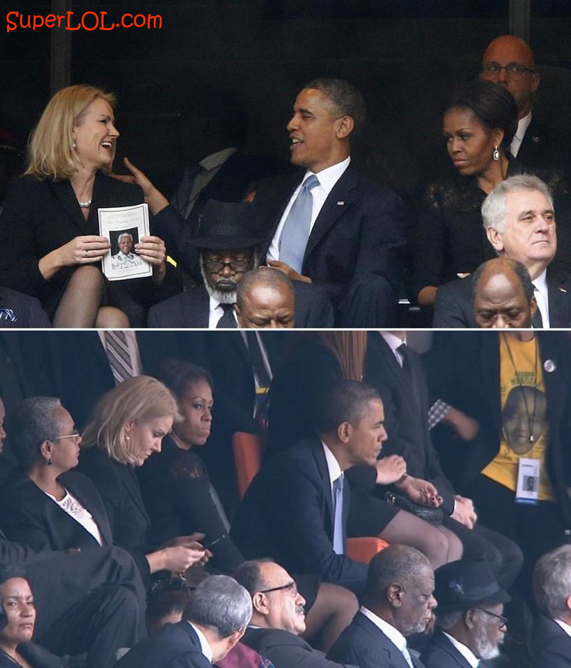 Barack Obama with Danish prime minister Helle Thorning-Schmidt - SuperLOL